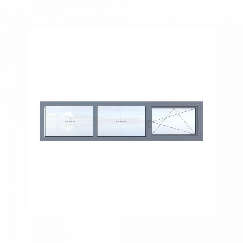 Three-section aluminum frame – one tilt-and-turn window - DV GROUP